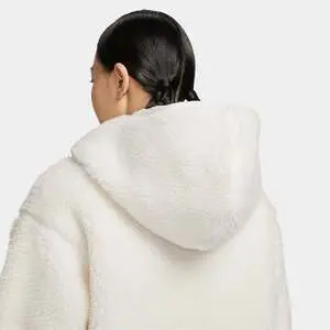 Nike Logo Sherpa Jacket - White/yellow