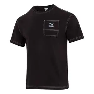 PUMA Logo Pocket T-shirt - Black