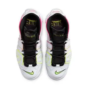 Nike More Uptempo Athletic Sneakers - White/volt-hyper Pink-black