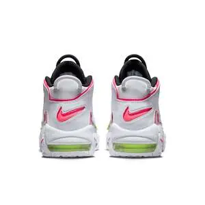 Nike More Uptempo Athletic Sneakers - White/volt-hyper Pink-black