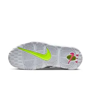 Nike More Uptempo Athletic Sneakers - White/volt-hyper Pink-black