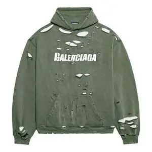 Balenciaga Destroyed Logo Hoodie