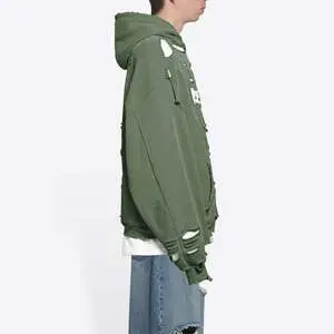 Balenciaga Destroyed Logo Hoodie