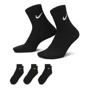 Nike Everyday Lightweight Mid Tops Sports Training Socks - Black