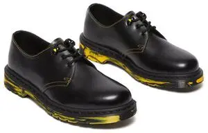 Dr. Martens 1461 Marbled Sole Leather Oxford Shoes - Black