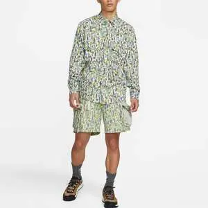 Nike Ss22 Dri-fit Uv Version Floral Long Sleeves Shirt Green