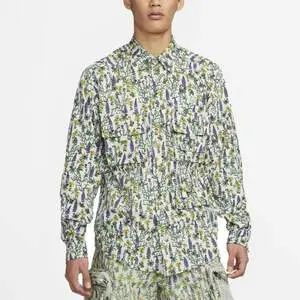 Nike Ss22 Dri-fit Uv Version Floral Long Sleeves Shirt Green