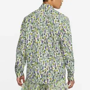 Nike Ss22 Dri-fit Uv Version Floral Long Sleeves Shirt Green - Multi-color