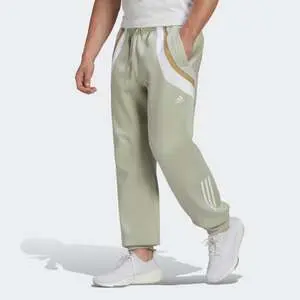Adidas Contrasting Colors Pattern Lacing Casual Sports Pants/trousers/joggers - Green
