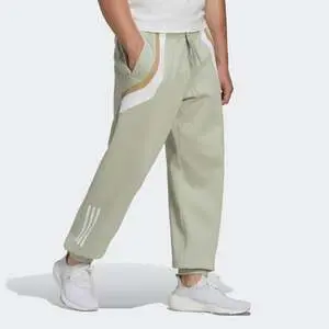 Adidas Contrasting Colors Pattern Lacing Casual Sports Pants/trousers/joggers - Green