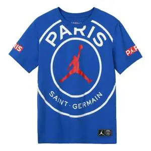 JORDAN Air Jordan Ss20 As J Psg Logo Tee Paris Saint-germain Short Sleeve Men's Blue Blue