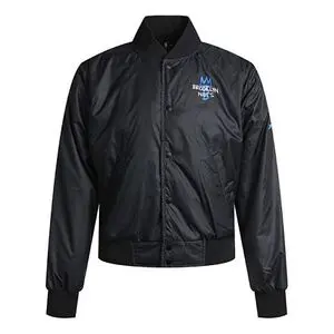 Nike Brooklyn Nets City Edition Courtside Bomber Jacket - Black
