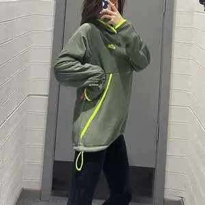Nike Logo Printing Hooded Windproof Long Sleeves Green