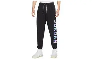 JORDAN Multi-color Elastic Sports Pants Black - Default Colorway