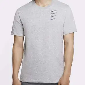 Nike Dri-fit 4 Round Neck Short Sleeve Gray T-shirt