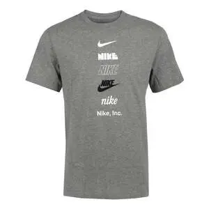Nike Multi Logo T-shirt 'grey - Grey/multi-color