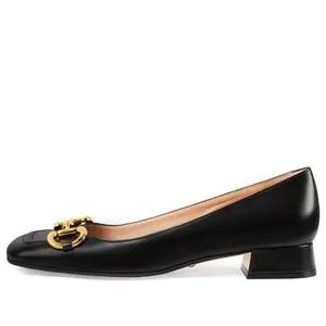 Gucci Horsebit Leather Ballet Flats - Black
