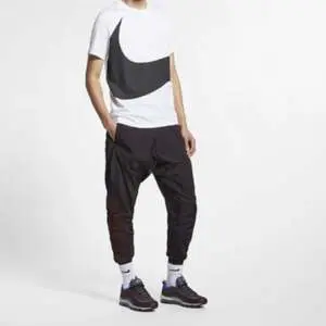 Nike Big Swoosh Tee Large Casual Sports Short Sleeve - White