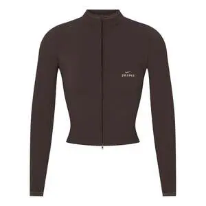 Nike X Skims Ribbed Seamless Zip Up Crop Jacket - Phoenix