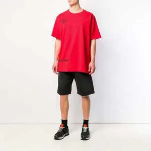Off-White Ss19 Crew Neck Street Style Plain Cotton Short Sleeves