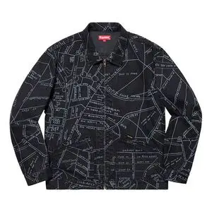 Supreme Ss19 Gonz Map Work Jacket - Black
