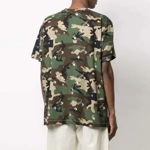 Off-White Camouflage Print Short Sleeve T-shirt - Camo