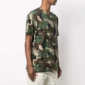 Off-White Camouflage Print Short Sleeve T-shirt - Camo