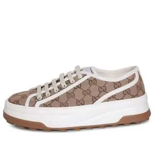 Gucci Gg Canvas Platform Sneakers - Beige/ebony