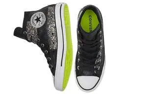 CONVERSE Chuck Taylor All Star High Top Sneakers With Glitter Embellishments - Black