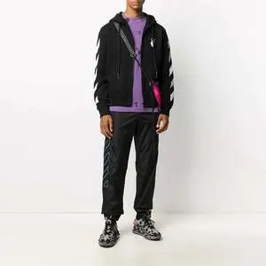 Off-White Stripe Nylon Training Long Pants