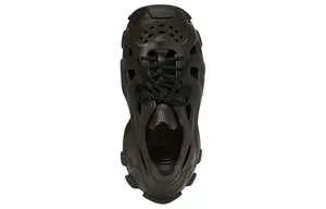 Balenciaga Hd Lace Up Cut Out Sneakers - Black