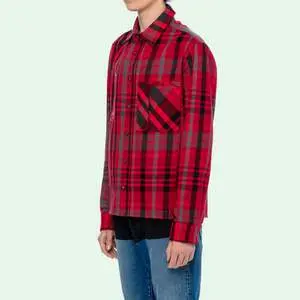 Off-White Mariana De Silva Shirt Long Sleeve Plaid Shirts