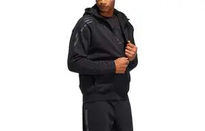 Adidas Solid Color Knit Hooded Jacket