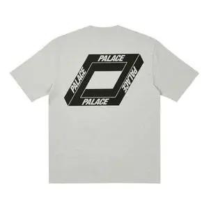 PALACE Dodgy But Lush Marl Back Pattern Logo Printing Short Sleeve Gray - Grey