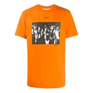 Off-White Graffiti Arrow Pattern Printing Short Sleeve Loose Fit