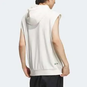 Adidas Graphic Sleeveless Hoodie - White