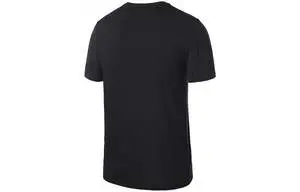Nike Large Logo Printing Round Neck Short Sleeve Black T-shirt