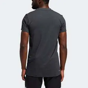 Adidas Stu Tech Tee Casual Sports Running Short Sleeve Black