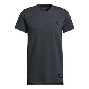 Adidas Stu Tech Tee Casual Sports Running Short Sleeve Black - Grey