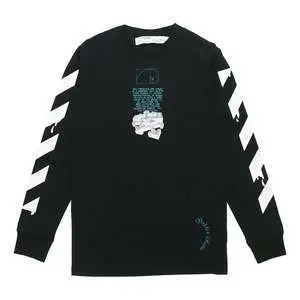 Off-White Dripping Arrows Logo Arrow Printing Long Sleeves - Black