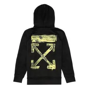 Off-White Arrow Gradient Drawstring Hoodie - Black