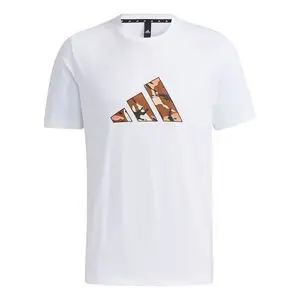 Adidas Ub Gxf T Box Sports Camouflage Printing Logo Short Sleeve - White