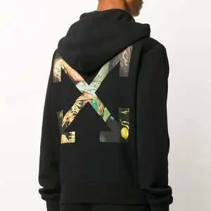Off-White Painting Arrow Zip Up Hoodie