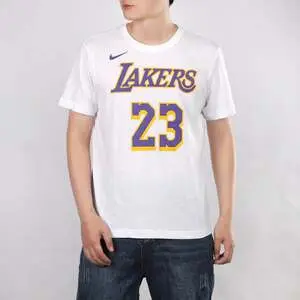 Nike Dri-fit Lebron James Lakers "23" T-shirt - White