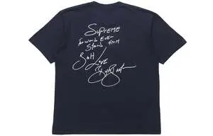 Supreme Ss19 Buju Banton Tee Reggae Character Printing Short Sleeve Navy - Blue
