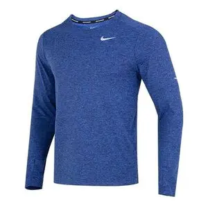 Nike Dry Fit Element Running Crew Long Sleeve Shirt - Blue