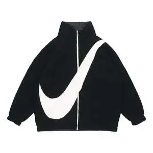 Nike Nike Reversible Lambswool Jacket With Large Logo Detail Black