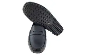 Gucci Web Accent Leather Loafers
