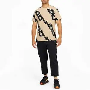 PUMA X Pronounce Graphic Chain Print Short Sleeve Tee - Khaki