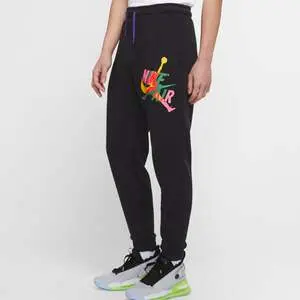 JORDAN Fleece Lined Casual Sports Pants - Black
